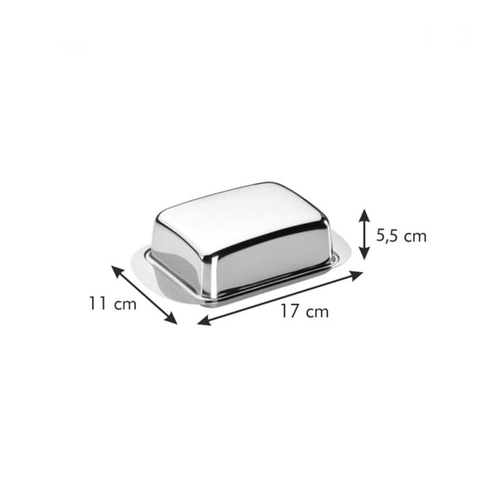 Tescoma 428630.00 Butter Dish with lid, stainless steel, for refrigerator