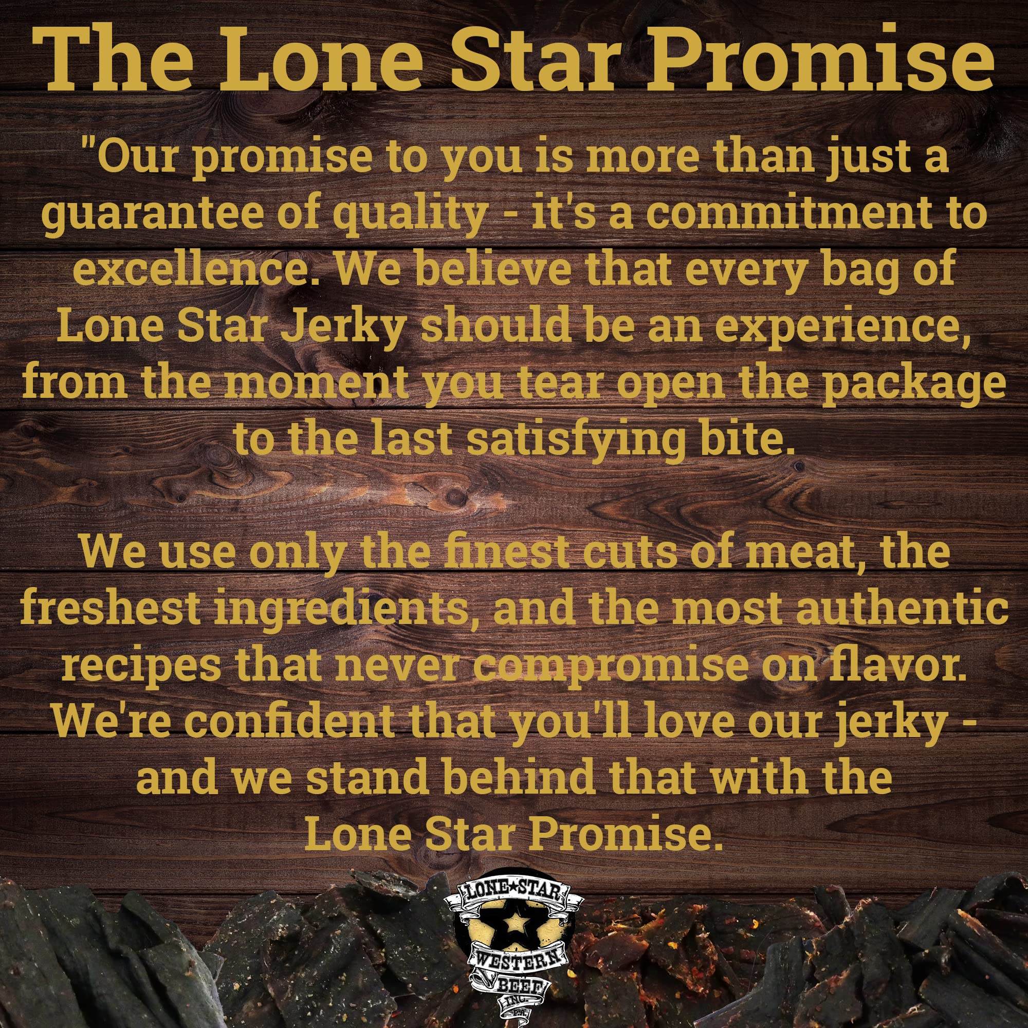 Lone Star Black Pepper Beef Jerky - 8 oz Resealable Bag - Classic Handcrafted Flavor - Made in the USA