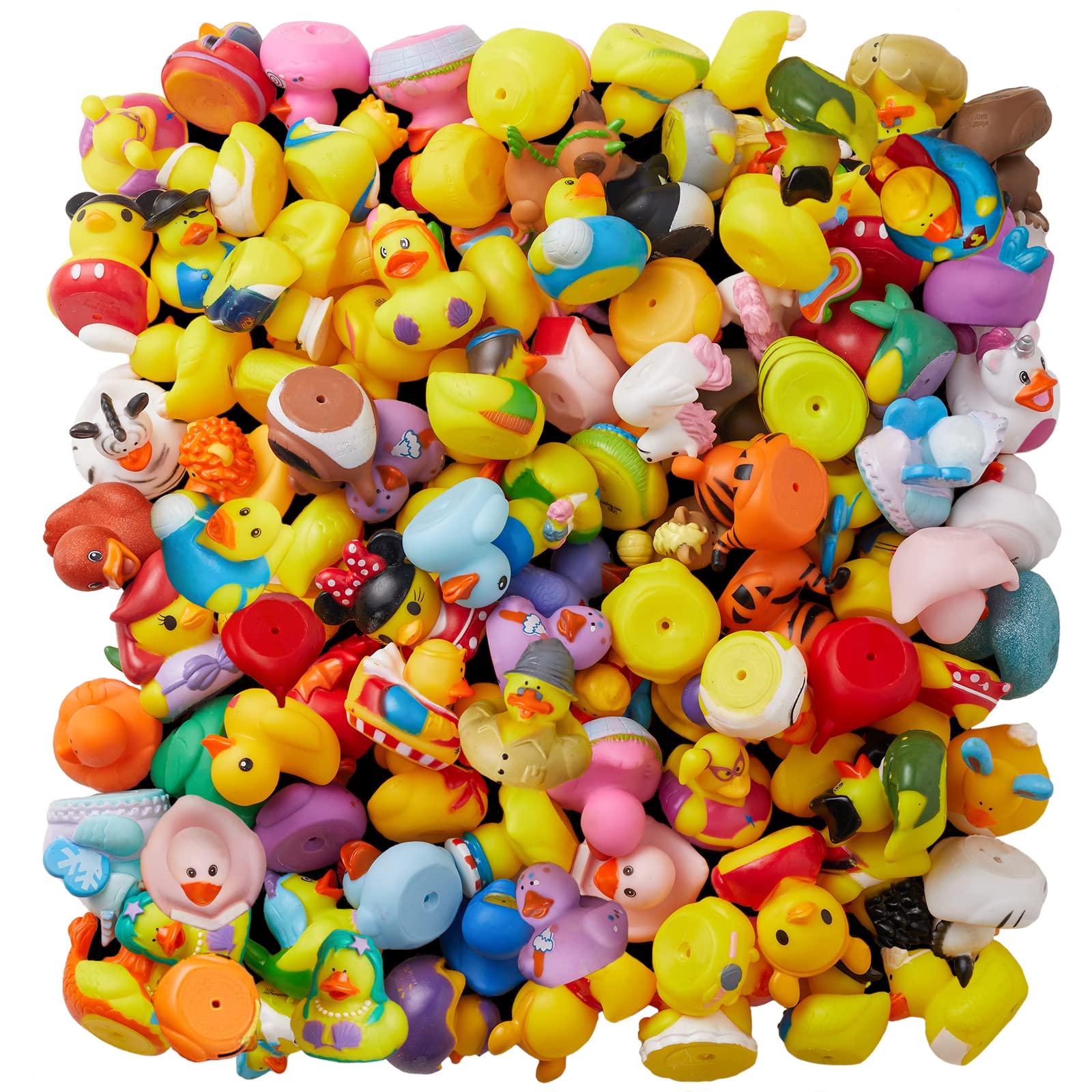 ValenLyra 100 Pack Rubber Duck for Jeeps Ducking - 2" Bulk Floater Duck for Kids