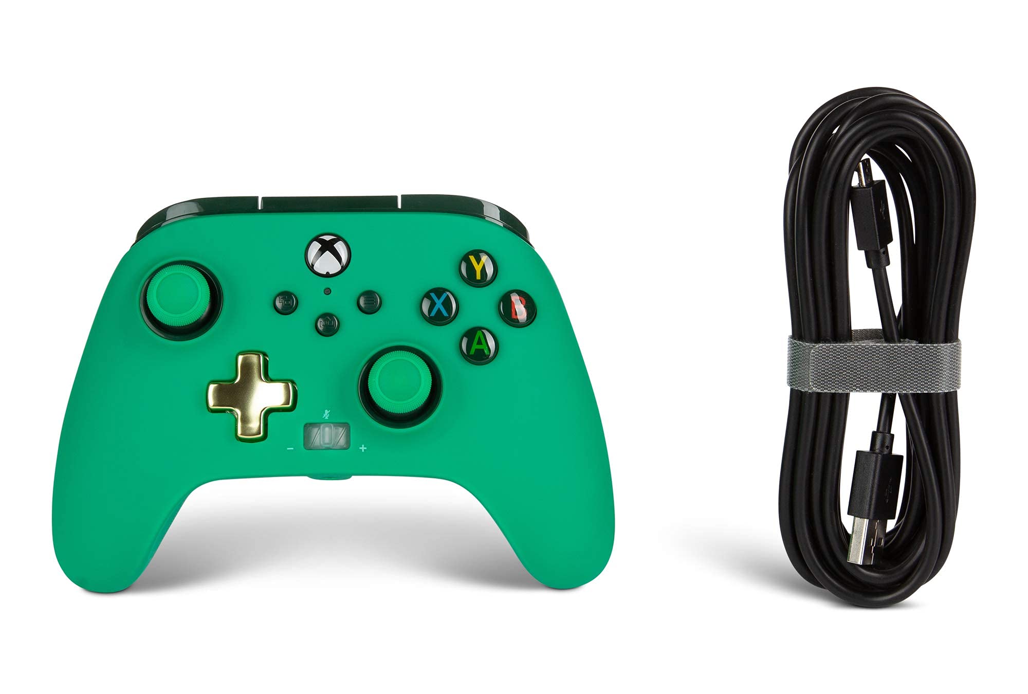 PowerA Enhanced Wired Controller for Xbox Series X|S - Green, Gamepad, Wired Video Game Controller, Gaming Controller, Works with Xbox One - Xbox Series X (Renewed)