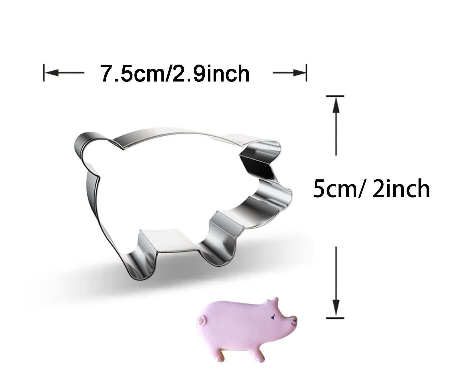 WJSYSHOP Pig Hog Swine Shape Cookie Cutter