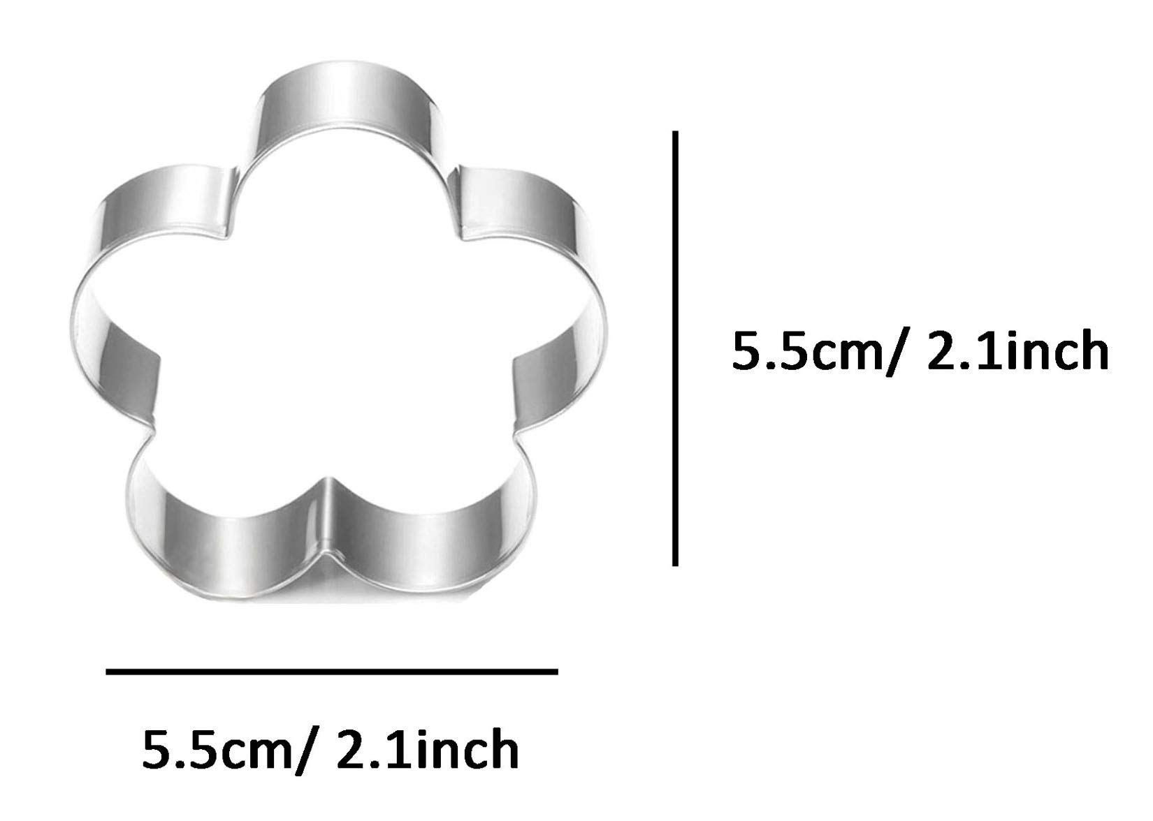 WJSYSHOP Plum Blossom Flower Cookie Cutter Stainless Steel