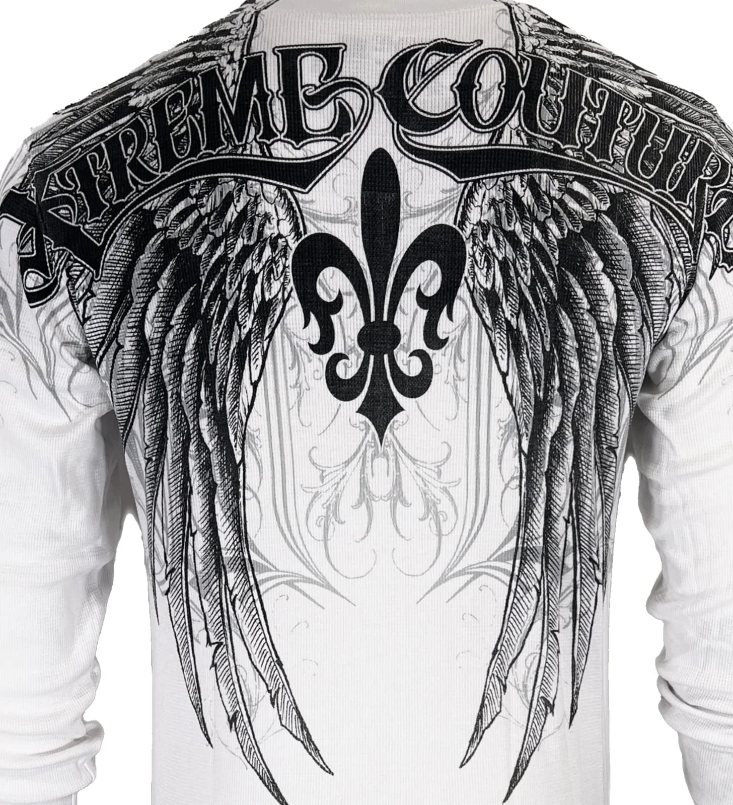 Xtreme Couture by Affliction Men's Thermal Shirt Gather White 2XL