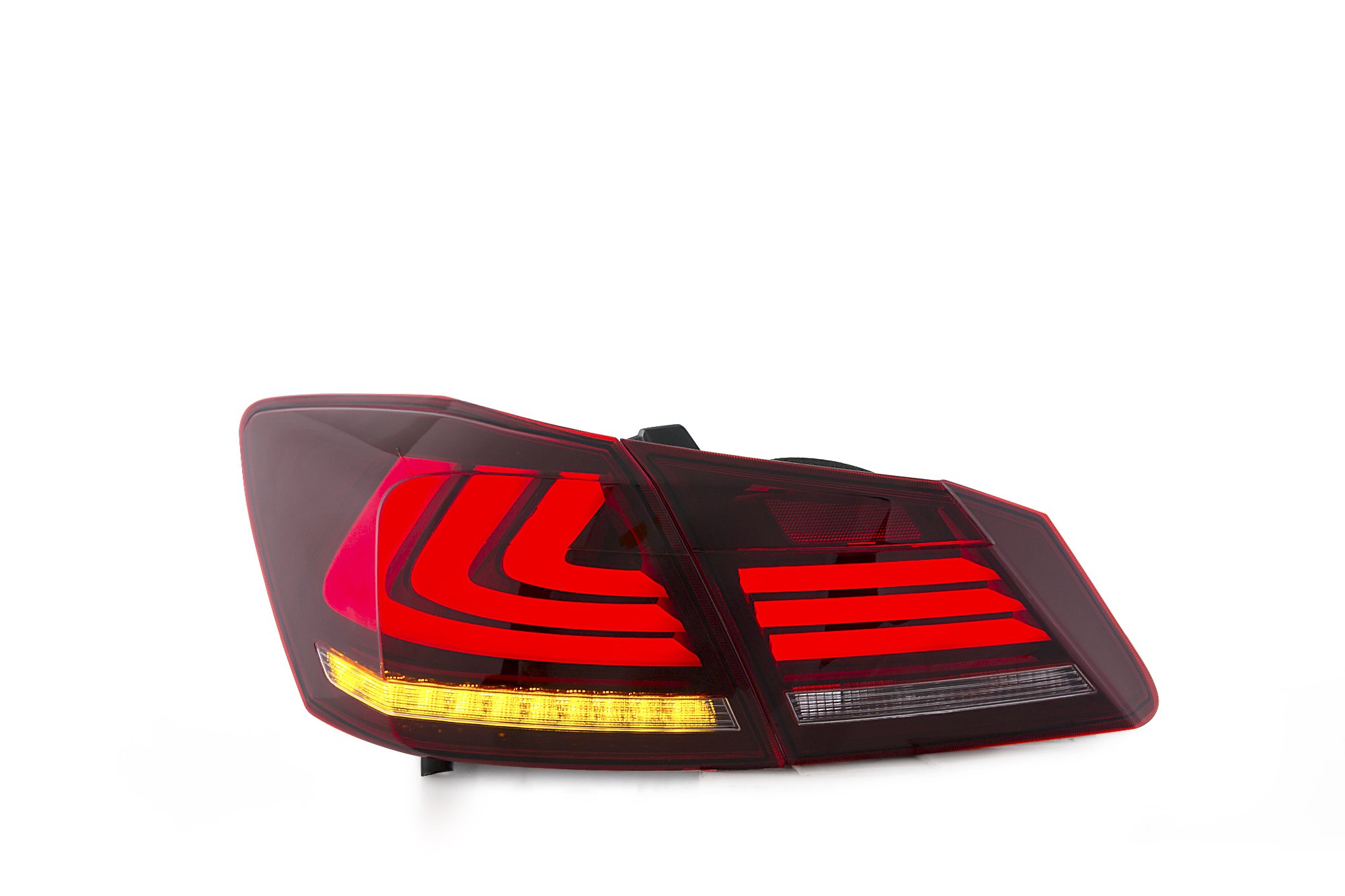 MOSTPLUS RED CLEAR LED Brake Tail Lights Compatible for 2013-2015 Honda Accord 4 Door Sedan Set of 2