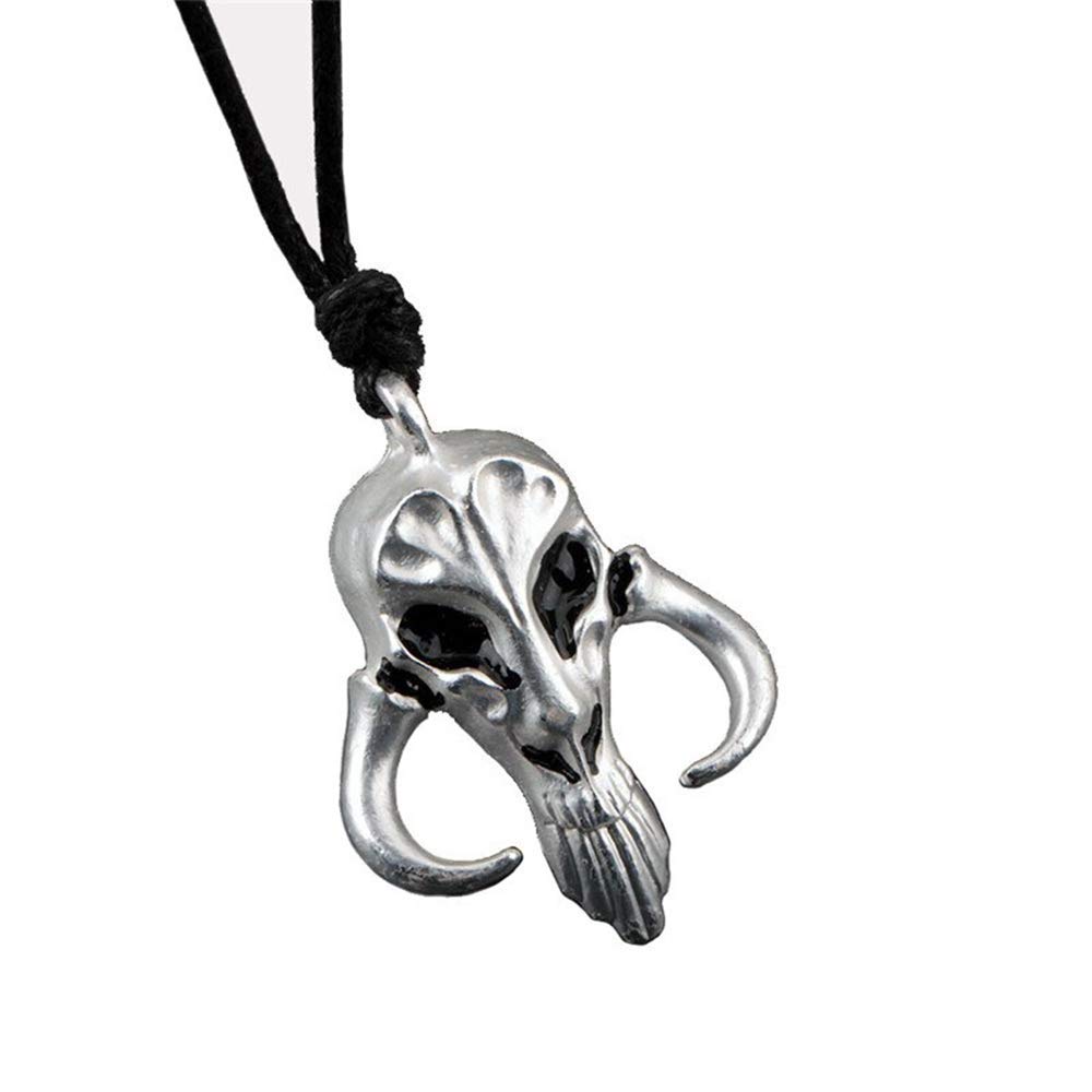 OfficialOtaku Mythosaur Skull Silver Pendant Necklace