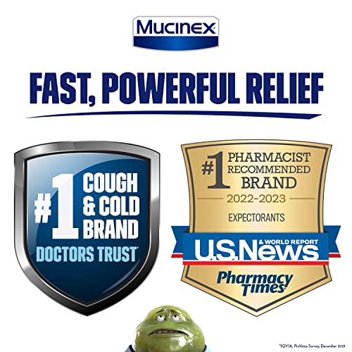 Mucinex 12 Hour Maximum Strength 1200 mg Guaifenesin Extended-Release Tablets for Excess Mucus Relief, Expectorant Aids Excess Mucus Removal, Chest Congestion Relief, 7 Tablets
