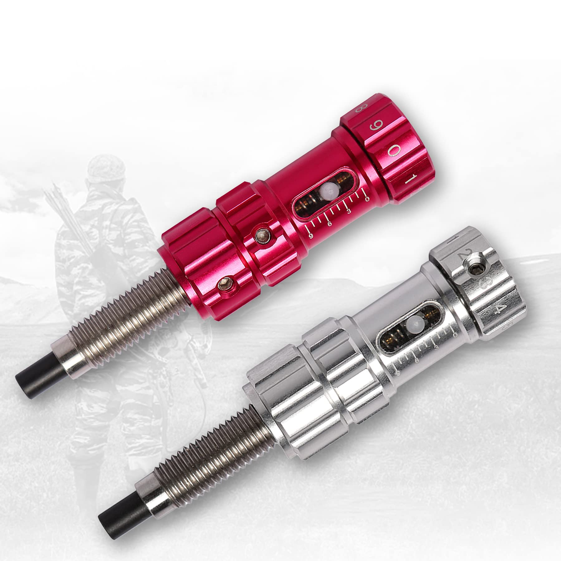 TACHYON ARCHERY Cushion Plunger with Adjustable Screw Recurve Bow Aluminum Alloy crew-in Pressure Button Rest (Sliver,Thread:5/16"-24)
