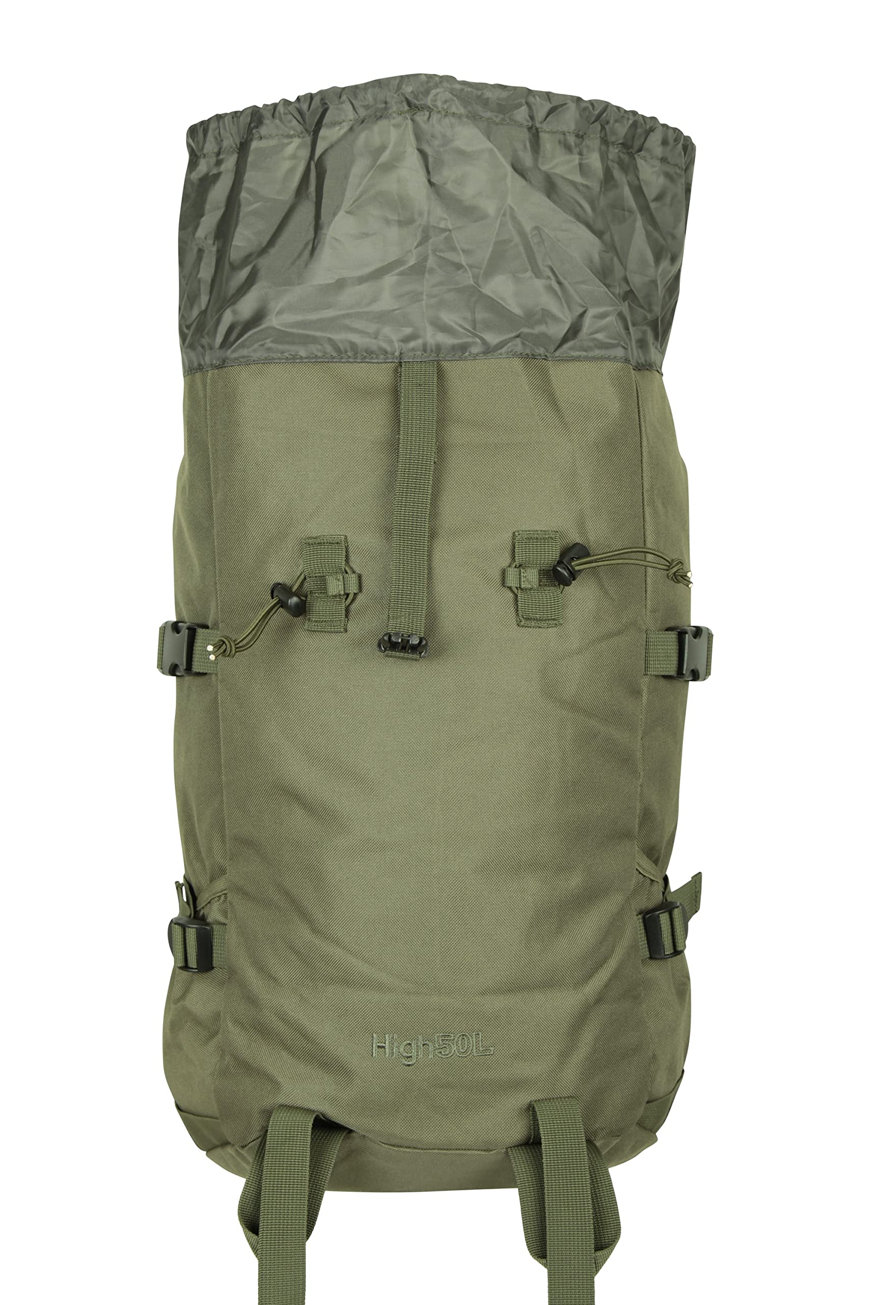 Mountain Warehouse High 50L Rucksack - Practical, Padded Bagpack Green