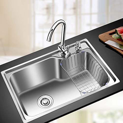 n/a Kitchen Sink Stainless Steel Finished Brushed Single Bowl Sink Kitchen Above Counter or Undermount Without Faucet Kitchen Sinks
