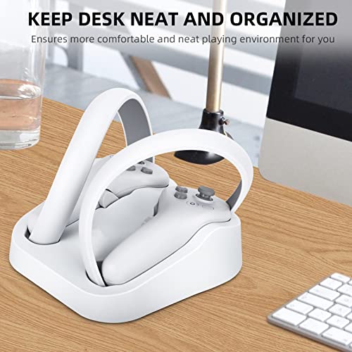 warkul Gamepad Display Stand Stable Base Anti-Slip Tight Fit Keep Neat VR Handle Display Desktop Storage Stand for PICO 4 Gamepad