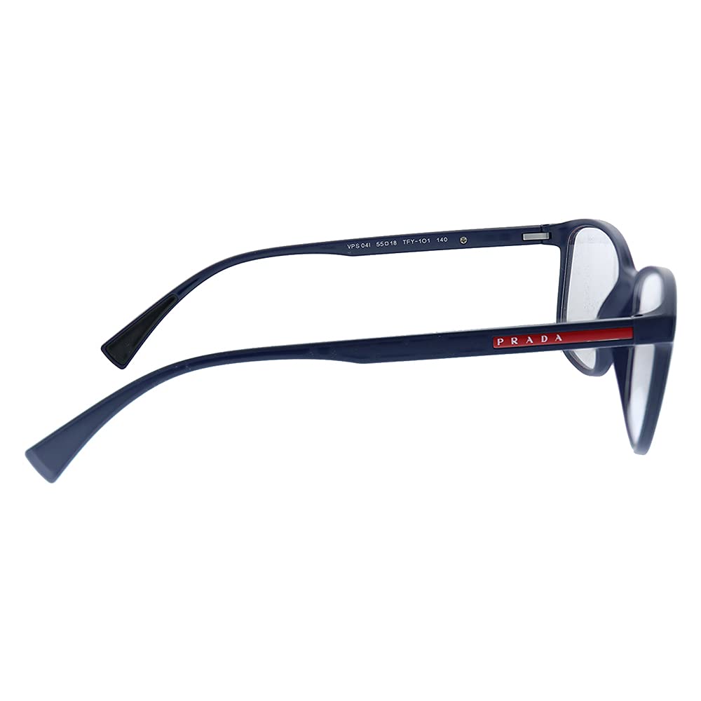 Prada Linea Rossa Lifestyle PS 04IV TFY1O1 Blue Rubber Plastic Rectangle Eyeglasses 55mm