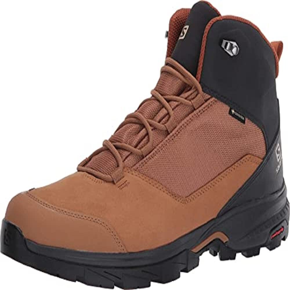 Salomon Outward Gore-TEX Hiking Boots for Men, Tobacco Brown/Phantom/Caramel Cafe, 11.5