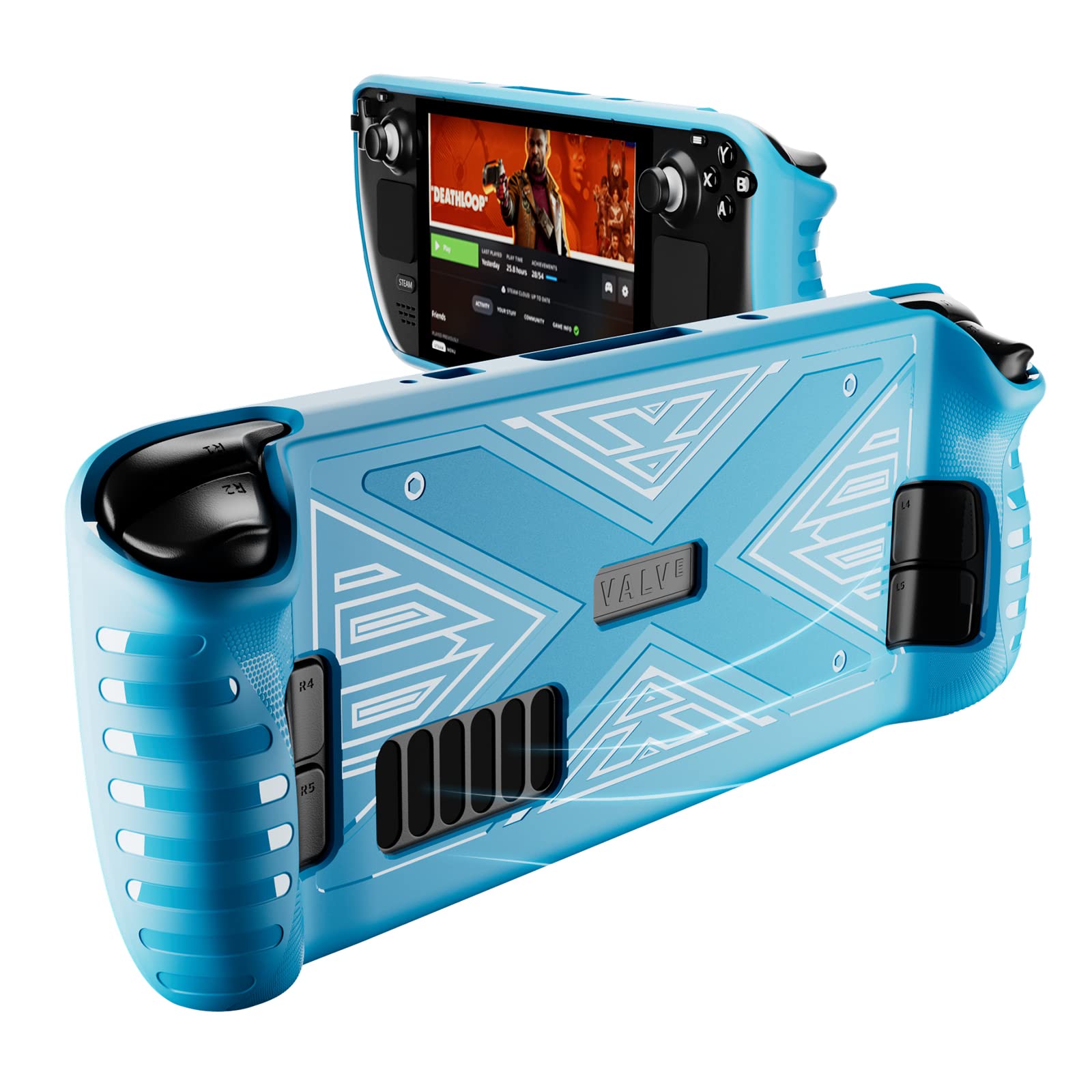 Teyomi TPU Case for Steam Deck/Steam Deck OLED, Protective Case for Stream Deck, Shockproof and Anti-Scratch Soft Steam Deck Cover, Steam Deck Protector - Blue
