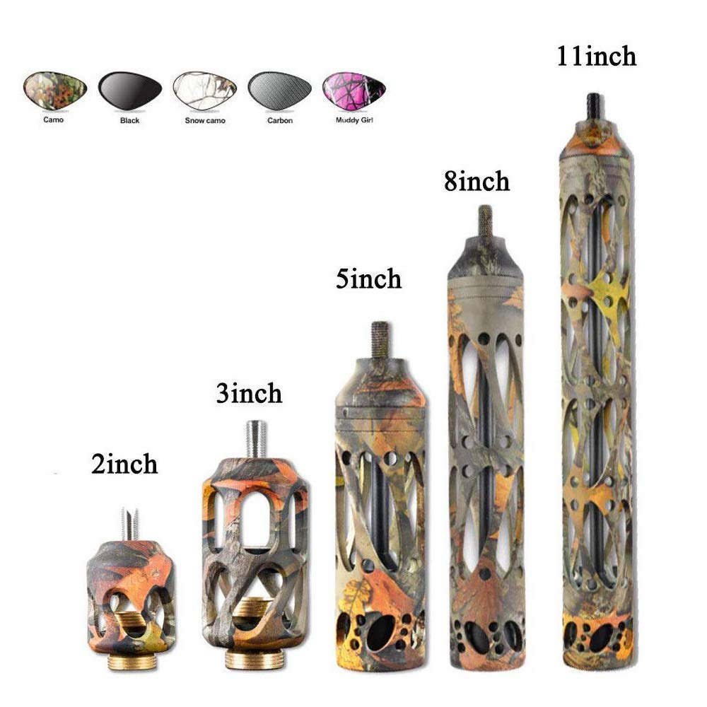 NMCPY Archery Bow Stabilizer 2" 3" 5" 8" 11" Bow Shock Absorber Vibration Dampening Compound Bow Stabilizer (camo, 3inch)
