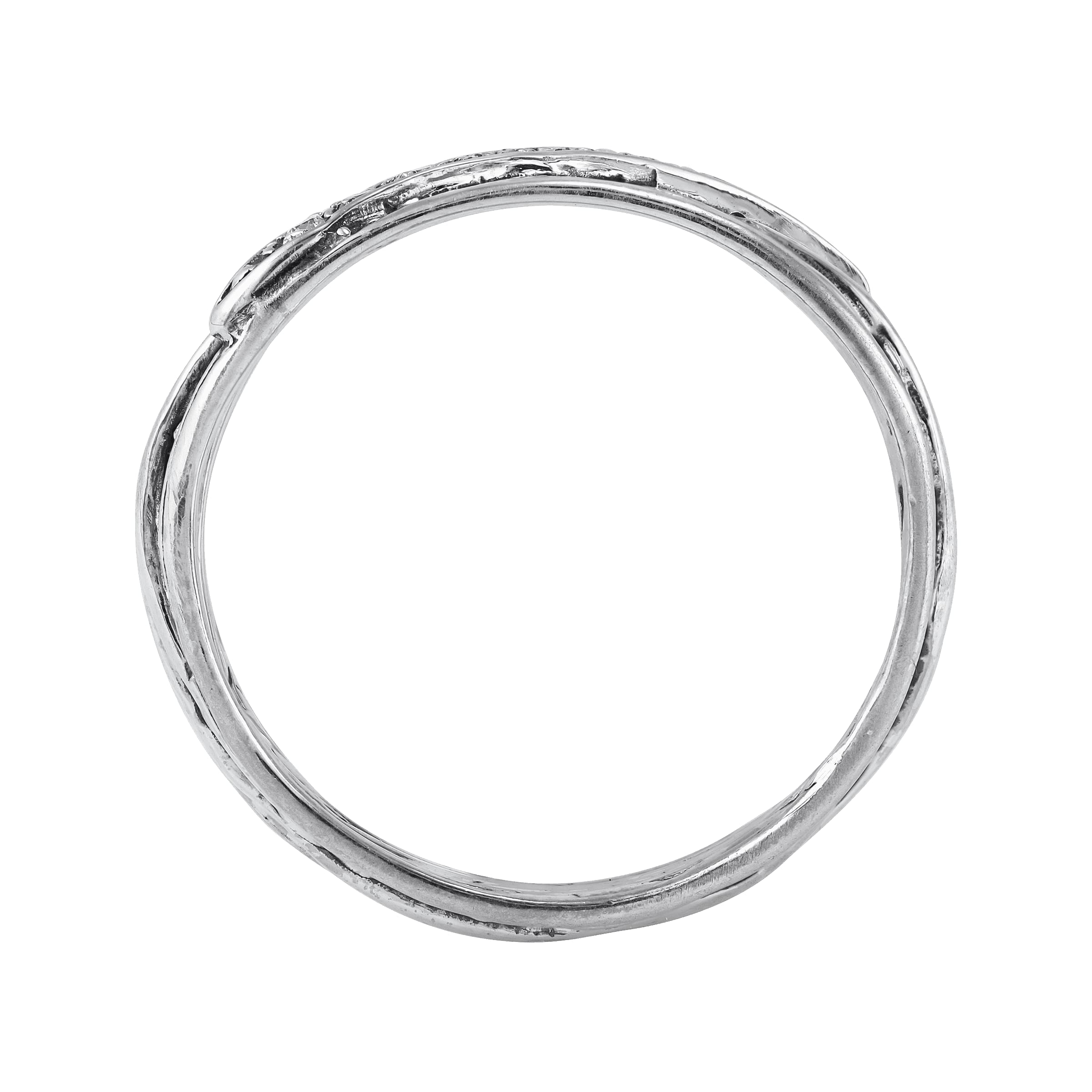 Silpada 'Breath of Fresh Air' Diamond Band Ring in Sterling Silver, Size 9, Size 9