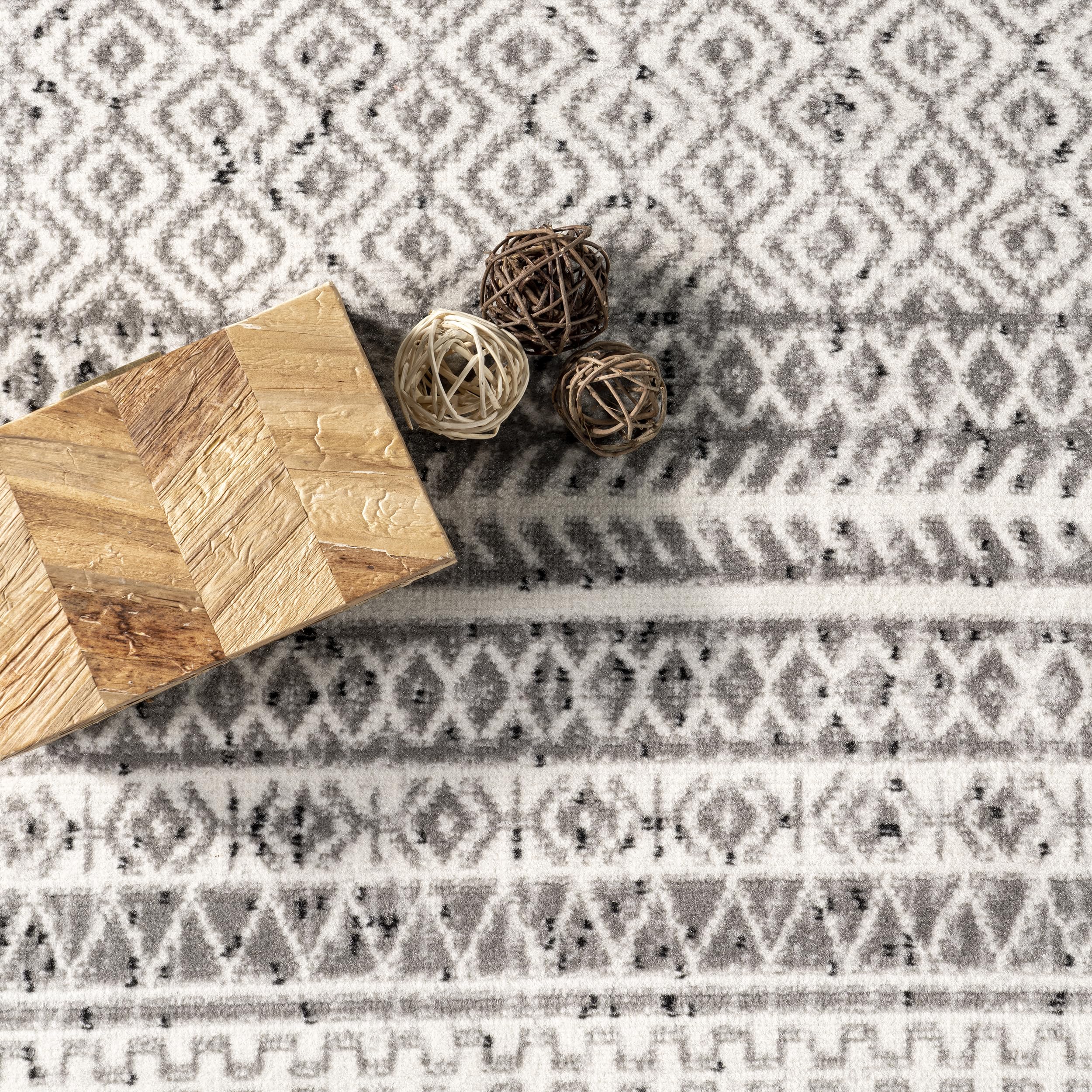 nuLOOM Catherina Transitional Geometric Area Rug, 9x12, Grey