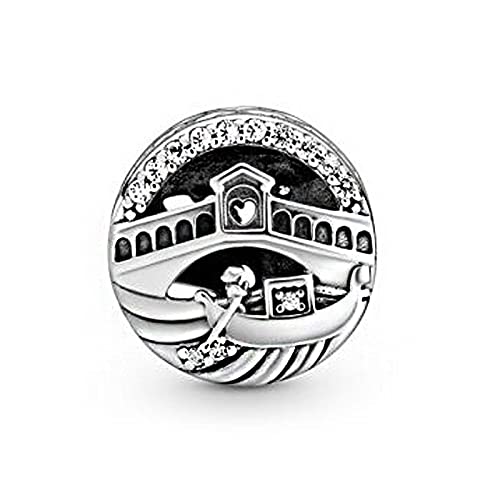 Summer New 100% Real 92 5 Venice Rialto Bridge Openwork Charms Beads fit Original 3mm Bracelets Women DIY Jewelry