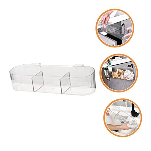 Veemoon Box Cabinet Door Organizer Kitchen Storage Case Hanging Bin for Walls Seasoning Organizer for Cabinet Storage Shelves Plastic Bathroom Storage Holder Crane Wall-mounted The Pet