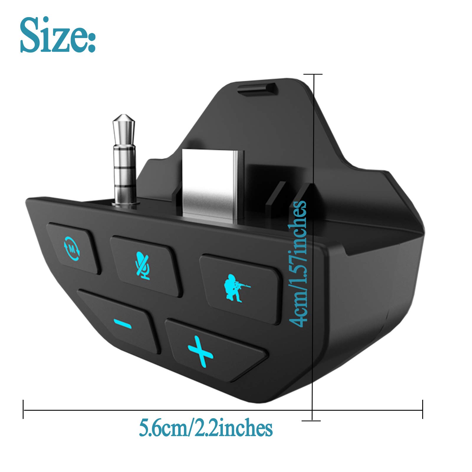 Ssgamer Stereo Headset Adapter, Audio Mic Headphone Converter for Xbox One X/S Controller with 3.5 mm Audio Jack
