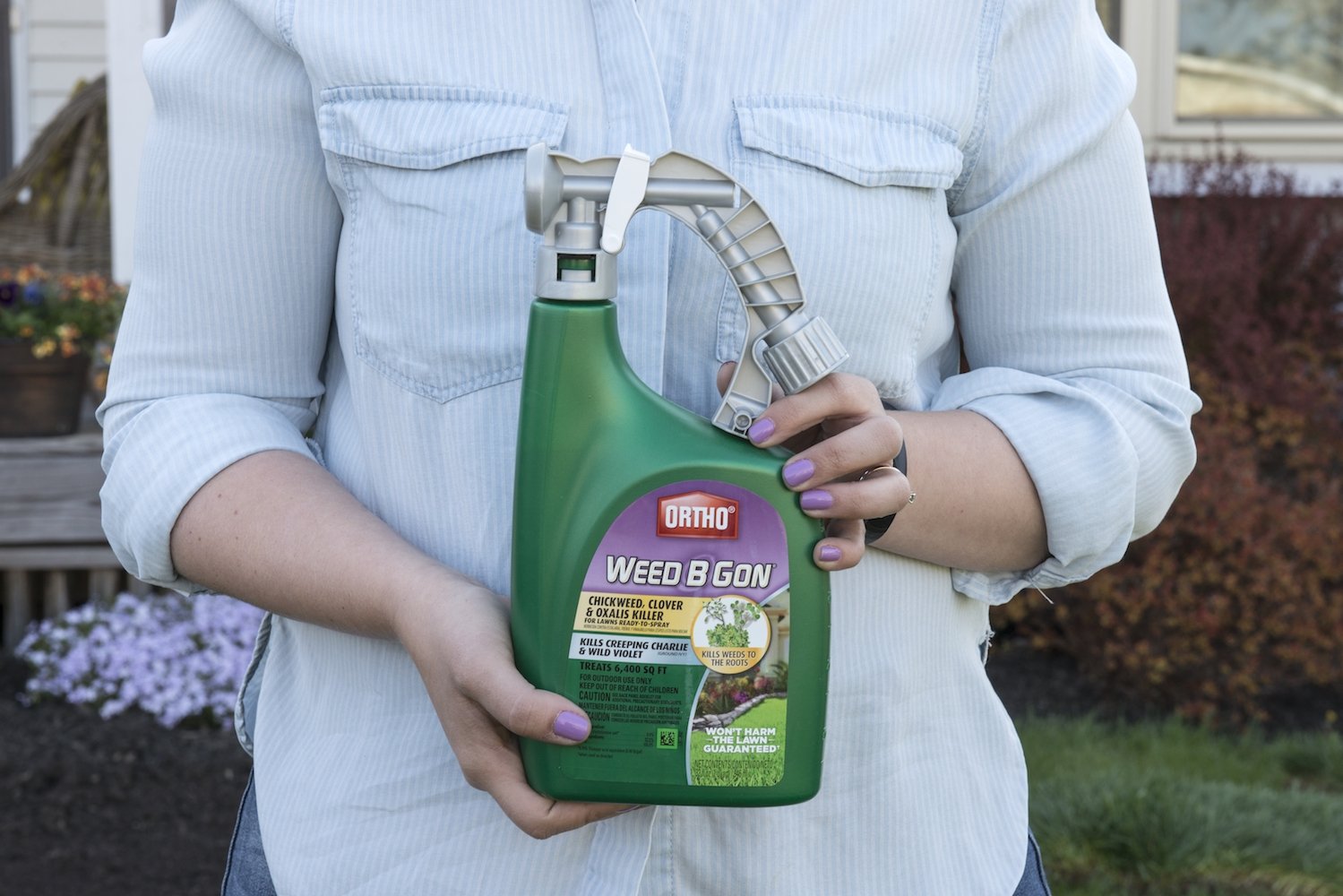 Ortho Weed B Gon Chickweed, Clover & Oxalis Killer for Lawns, 32 Oz.