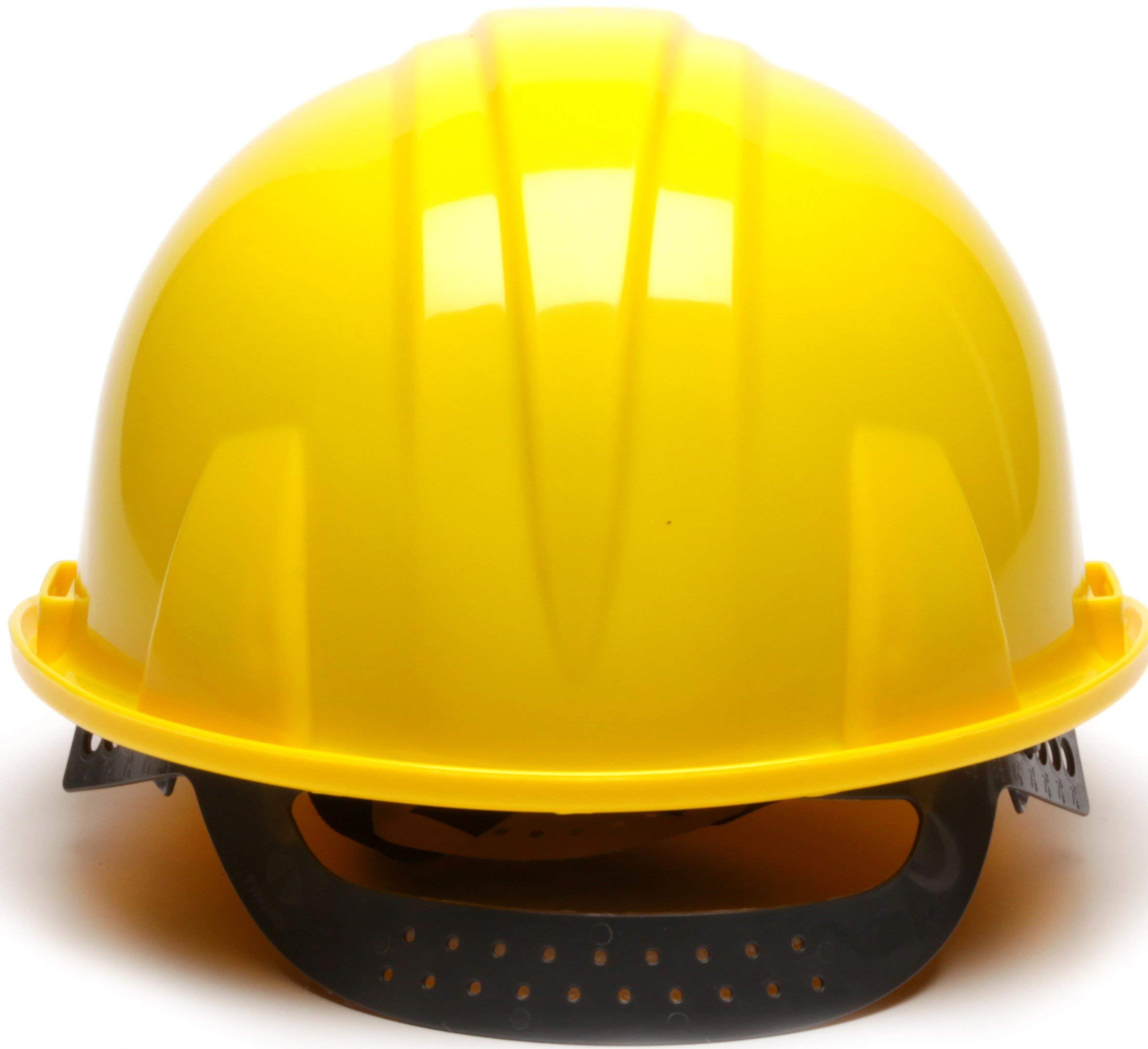 Pyramex Safety Products HP14030 Sl Series 4 pt. Snap Lock Suspension Hard Hat, Yellow w/Micro Sam Salamon Cloth