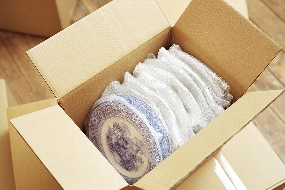Mighty Gadget 100 feet Small Bubble Cushioning Wrap Perforated Every 12โ for Moving, Shipping, and Packing Wrap for Extra Protection of Fragile Items: Glassware, Porcelain Dishes, Ceramics, Ornaments