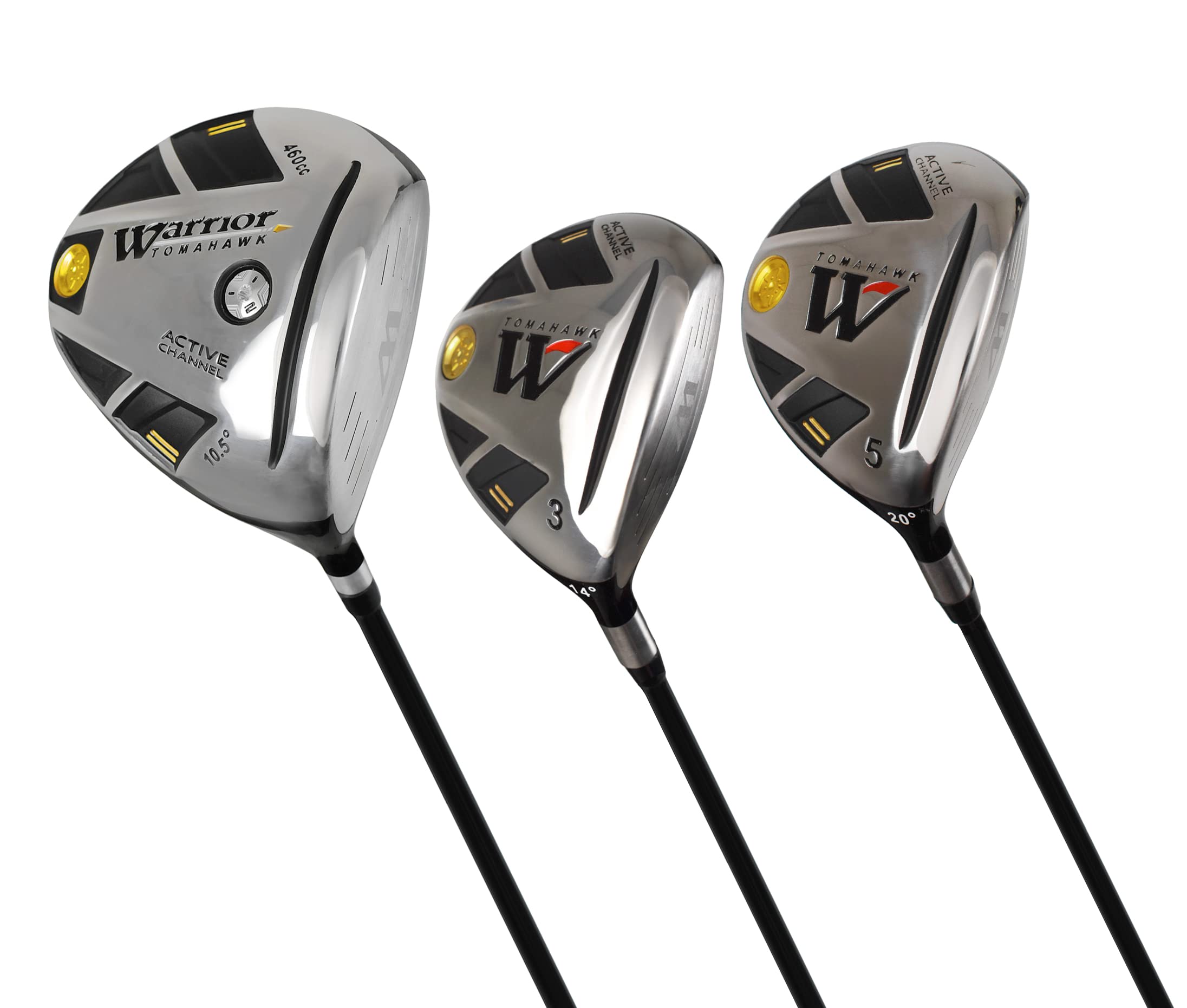 Warrior Golf LH Tomahawk 3 Wood Set (Left Handed) 10.5* Driver/#3 Wood/#5 Wood Regular Flex