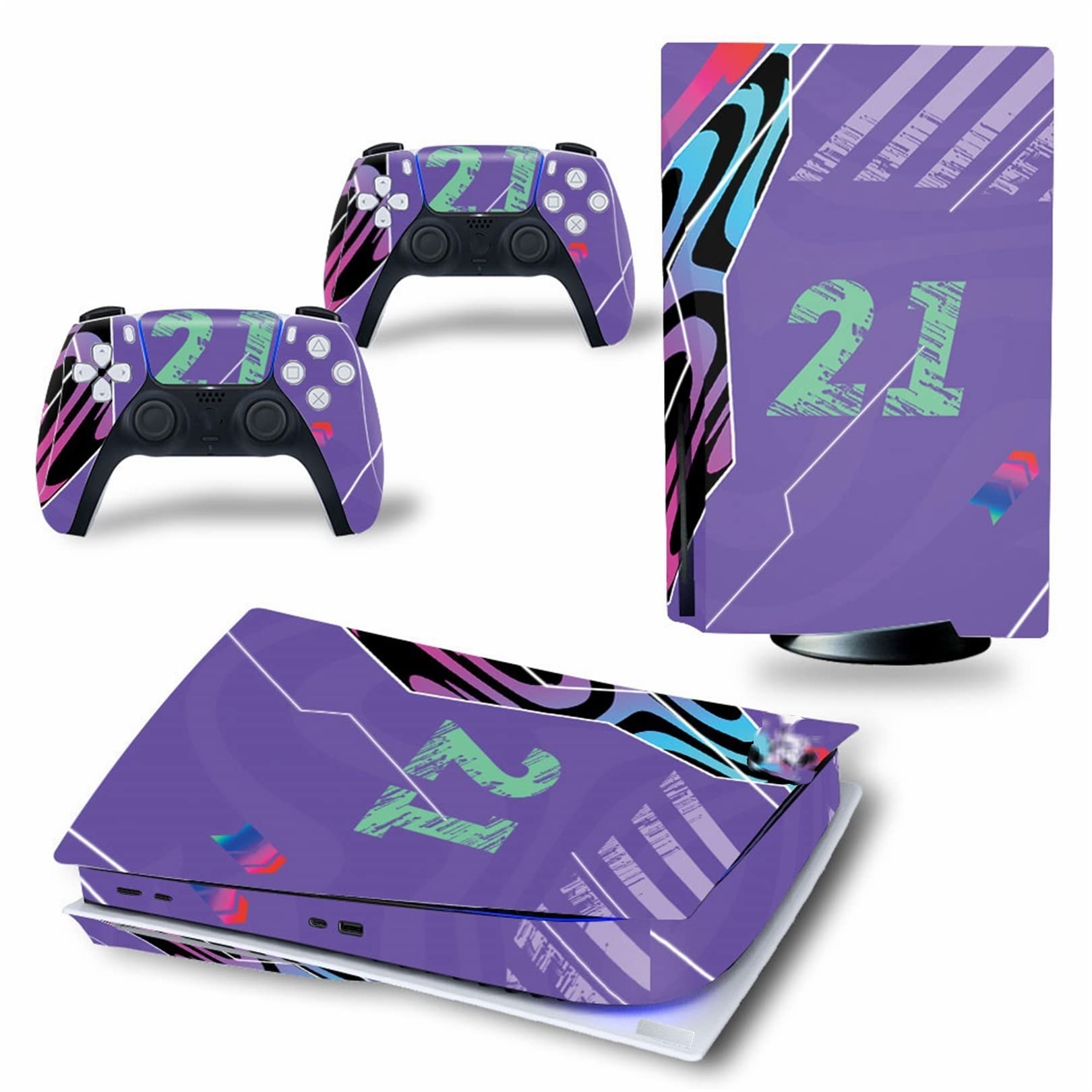 Top factory BUCEN for PS5 Skin Disc Edition & Digital Edition Console and Controller Vinyl Cover Skins Wraps Scratch Resistant, Compatible 46433 Anti Scratch (Size : Digital Edition)