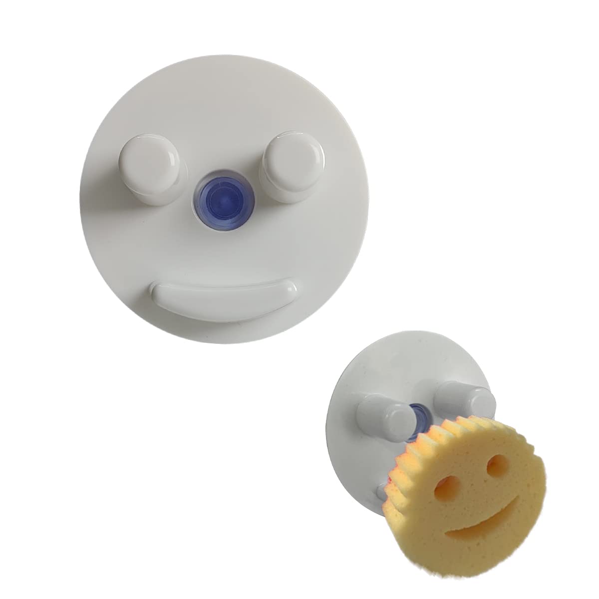 Smiling Sponge Holder with Suction Cup ,Sponge Organizer for Kitchen Sink Self Draining,Safe for Holding Sponges Daddy
