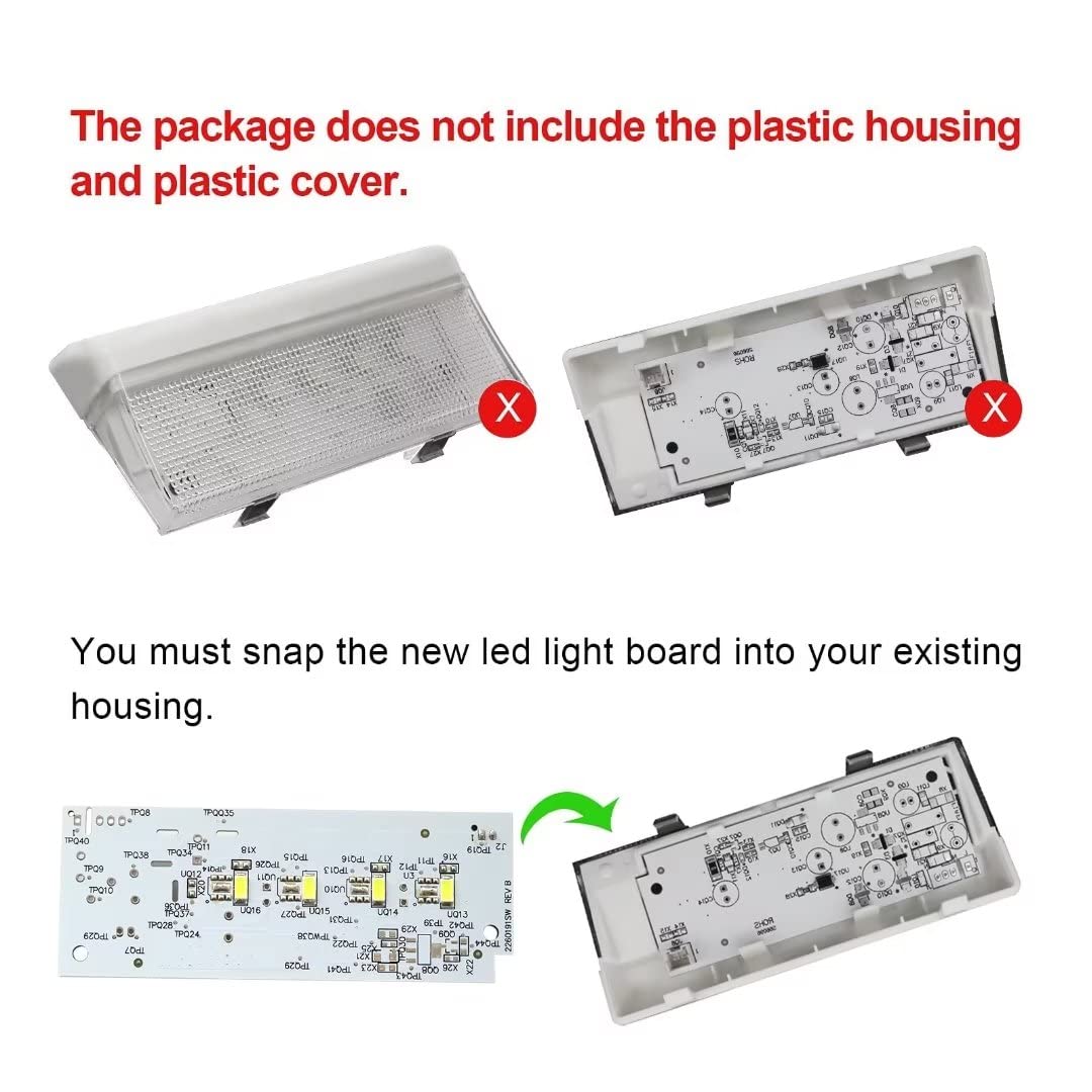 W10515057,W10398007 WPW10515057 AP6022533 PS11755866 LED Light Board Replacement for Whirlpool WRS325FDAM02 Refrigerator