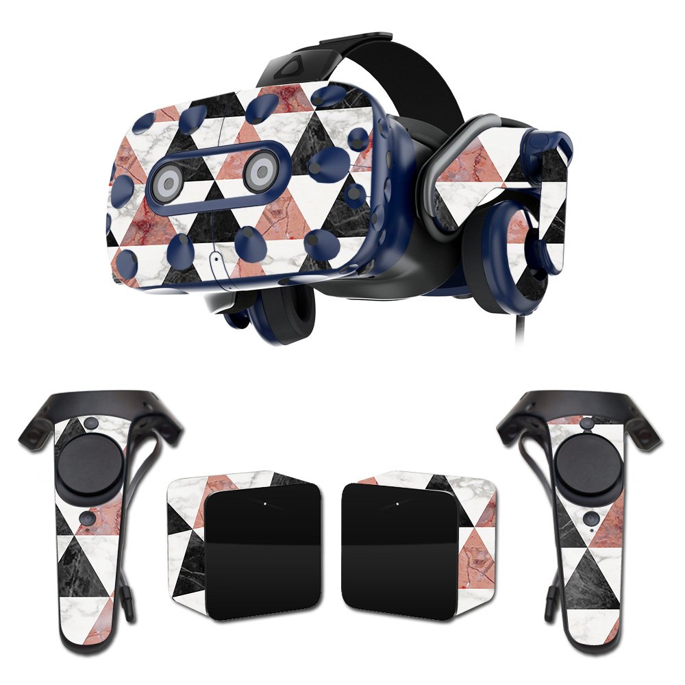 MightySkins Skin Compatible with HTC Vive Pro VR Headset - Marble Pyramids | Protective, Durable, and Unique Vinyl Decal wrap Cover | Easy to Apply, Remove, and Change Styles | Made in The USA