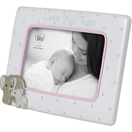 Precious Moments Elephant Love at First Sight Ultrasound 4 x 6 Resin & Glass Photo Frame, One Size, Pink