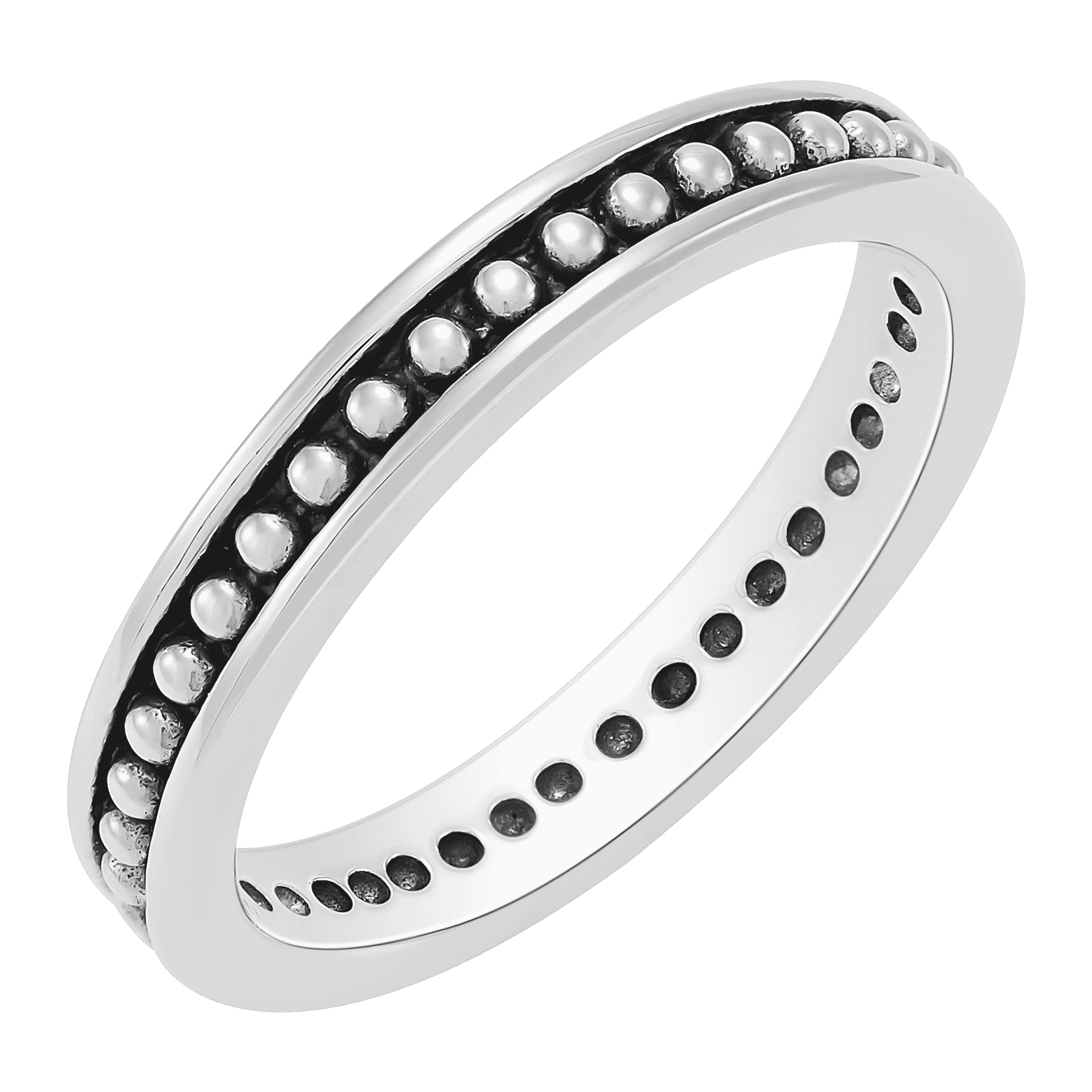 Silpada 'Soul in To It' Beaded Stud Ring in Sterling Silver, Size 9