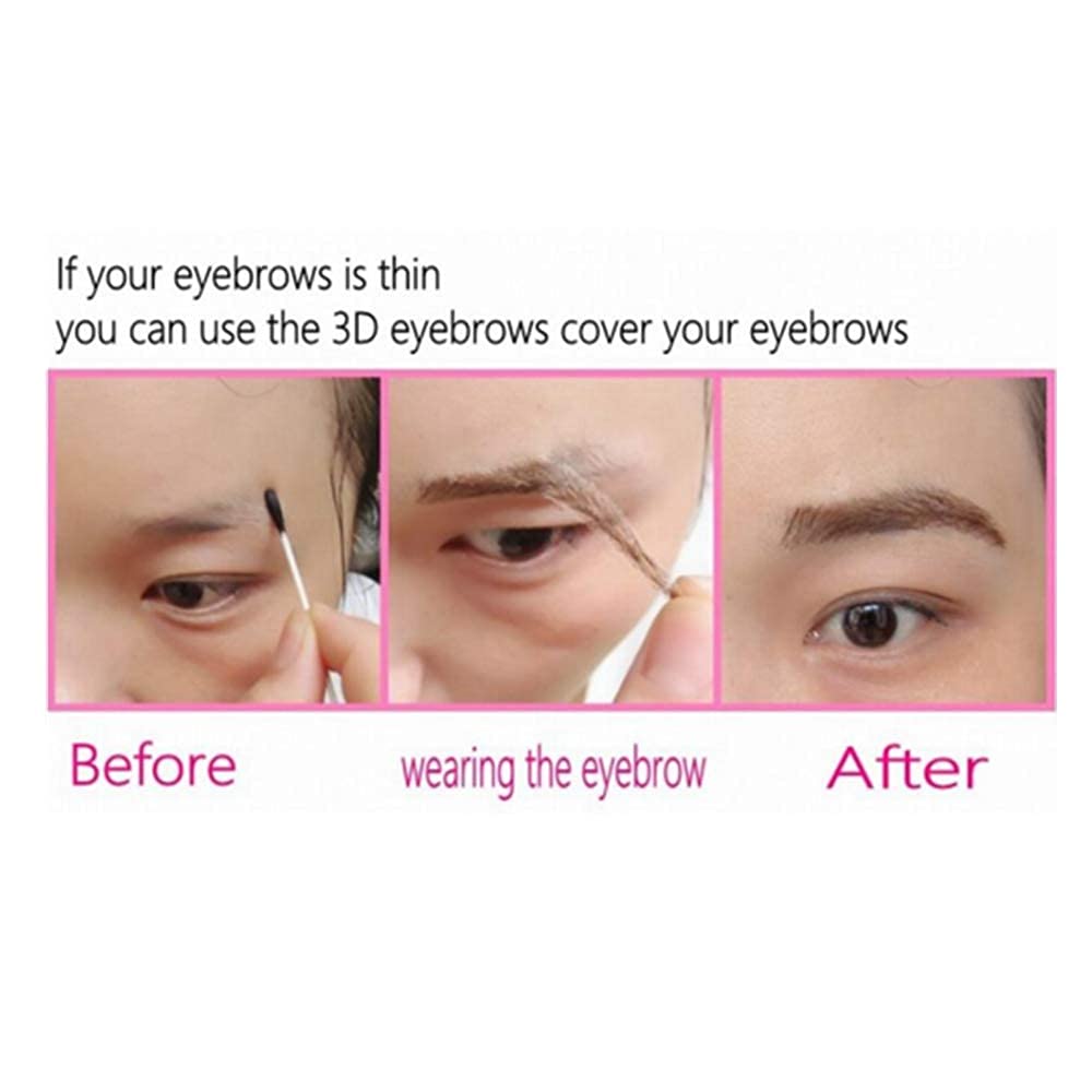 Vlasy One Pair Women Handmade False Eyebrows Human Hair Fake Eye Brows Lace Eyebrows Natural Eyebrows Makeup for Lady(KS-W733-3#)