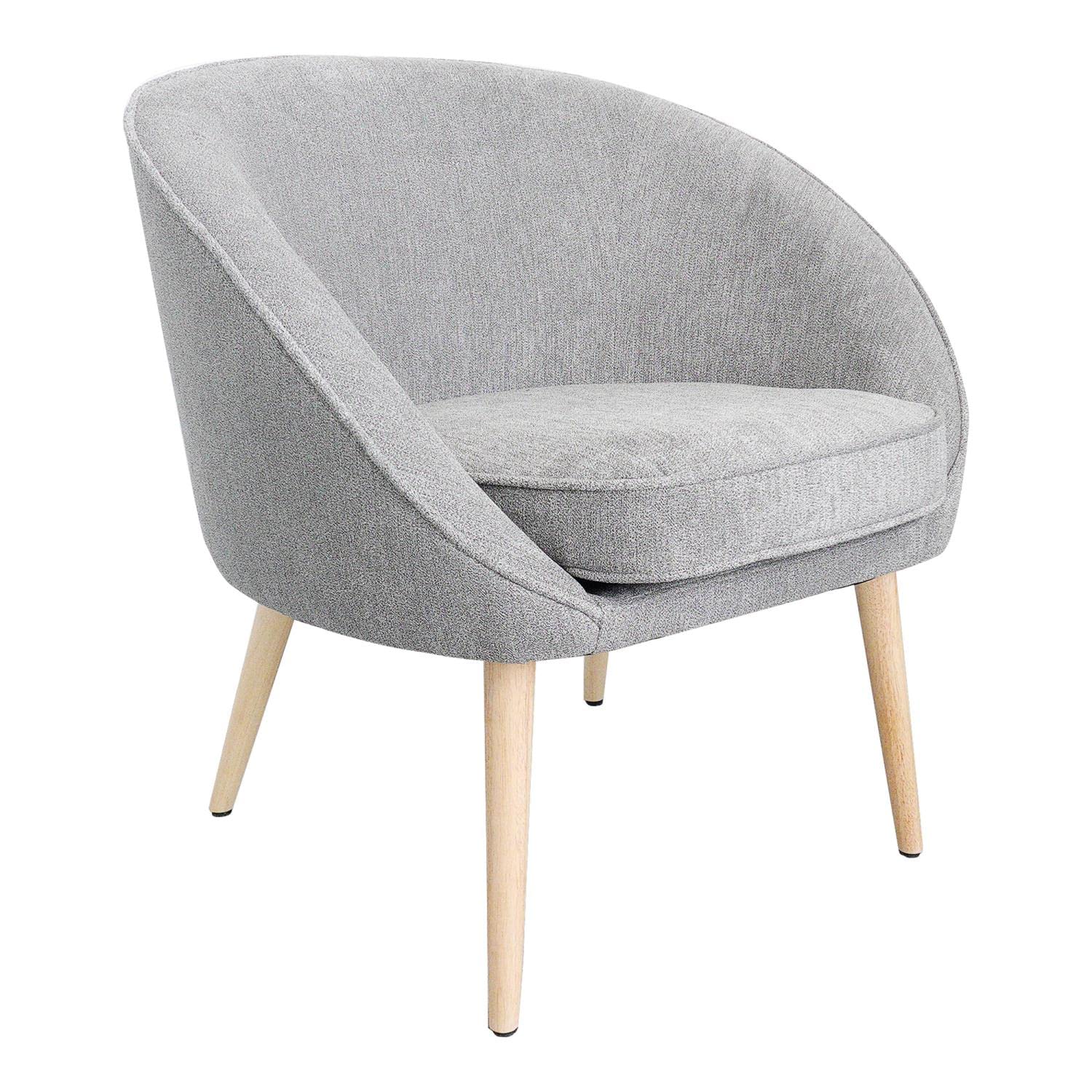 Moe's Home Collection Farah Contemporary Fabric Chair in Gray