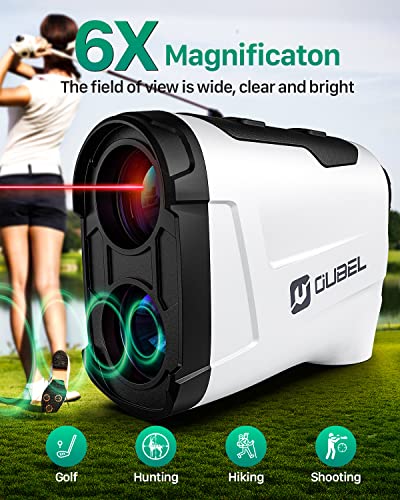 OUBEL Laser Golf Rangefinder, [Golf Slope Mode + Flag Pole Locking], [Fast Focus System/Precise Pulse Vibration Lock], for Golf/Hunting(1200/800 Yards), 5 Measurement Modes, IP54 Pro.Waterproof