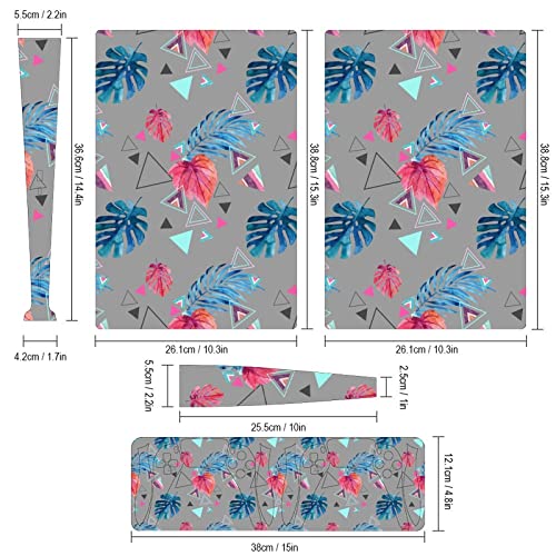Watercolor Natural Palm Trees Full Protective Skin Cover Design Wrap Decal Sticker Compatible with PS5 Digital Edition Console and Controller