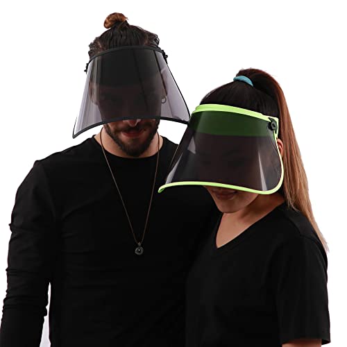 Sun Visor Hats Womens Men Wide Brim Cap Roll up Outdoors Sports Adjustable (Green)