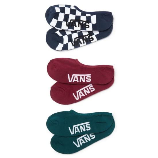 Vans Men's Classic Super No Show Socks 3 Pack, Multi Deep Teal, Size 9.5-13
