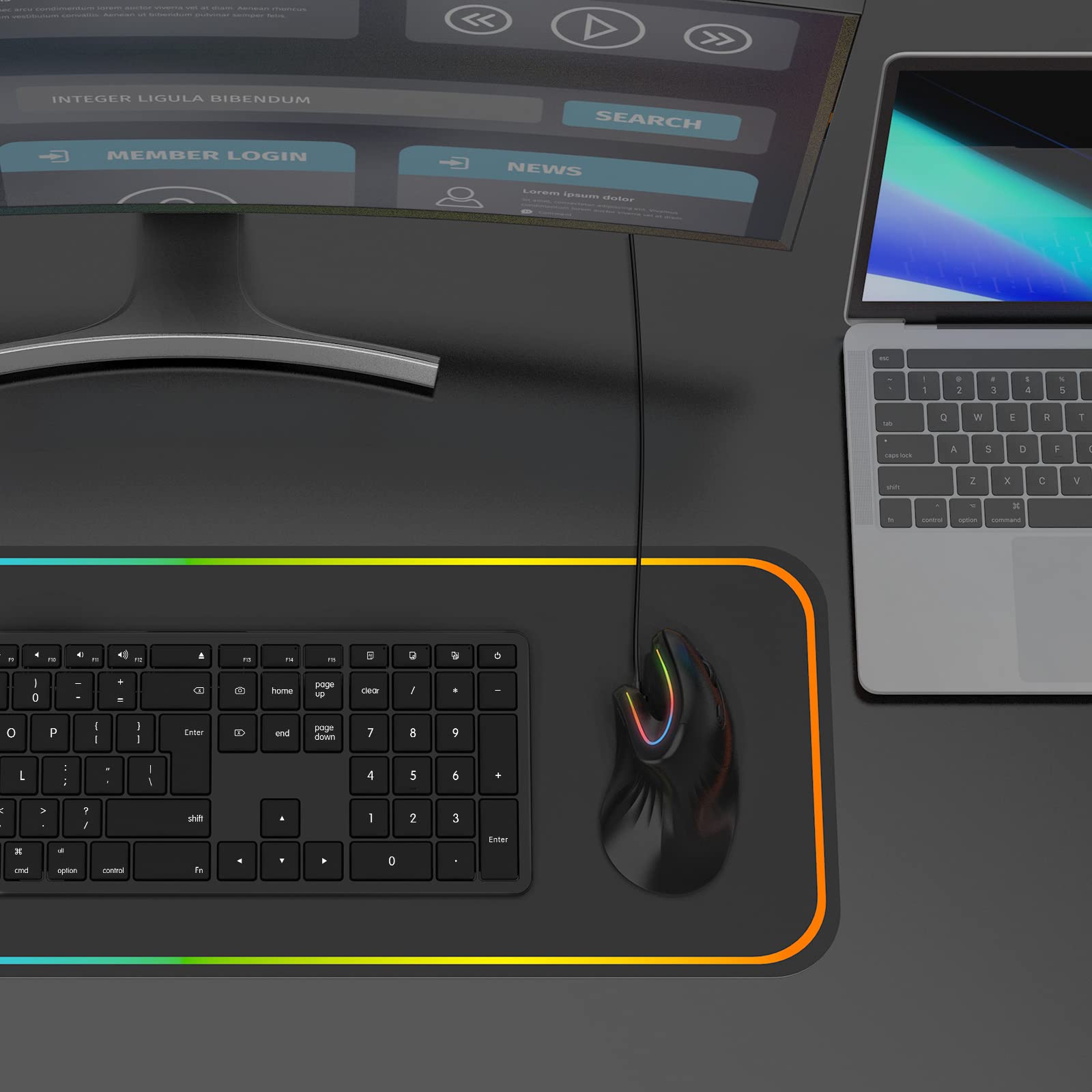 Wired Ergonomic Mouse with LED Backlight, 6-Mode RGB Backlit Upright Vertical Mice with USB Cable 1600 DPI for PC Laptop Computer Desktop for RSI and Mouse Arm Tennis Elbow, Black
