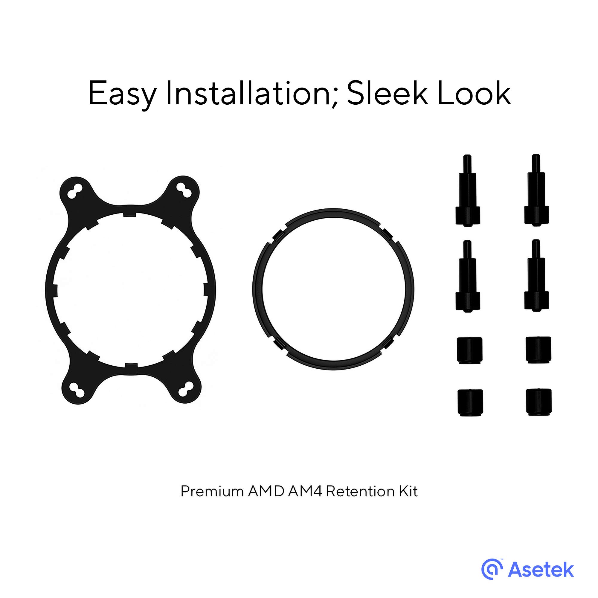 Premium AMD AM4 Retention Kit for Asetek-Based Liquid Coolers โ Kit with Premium Finish Plus Easy Installation