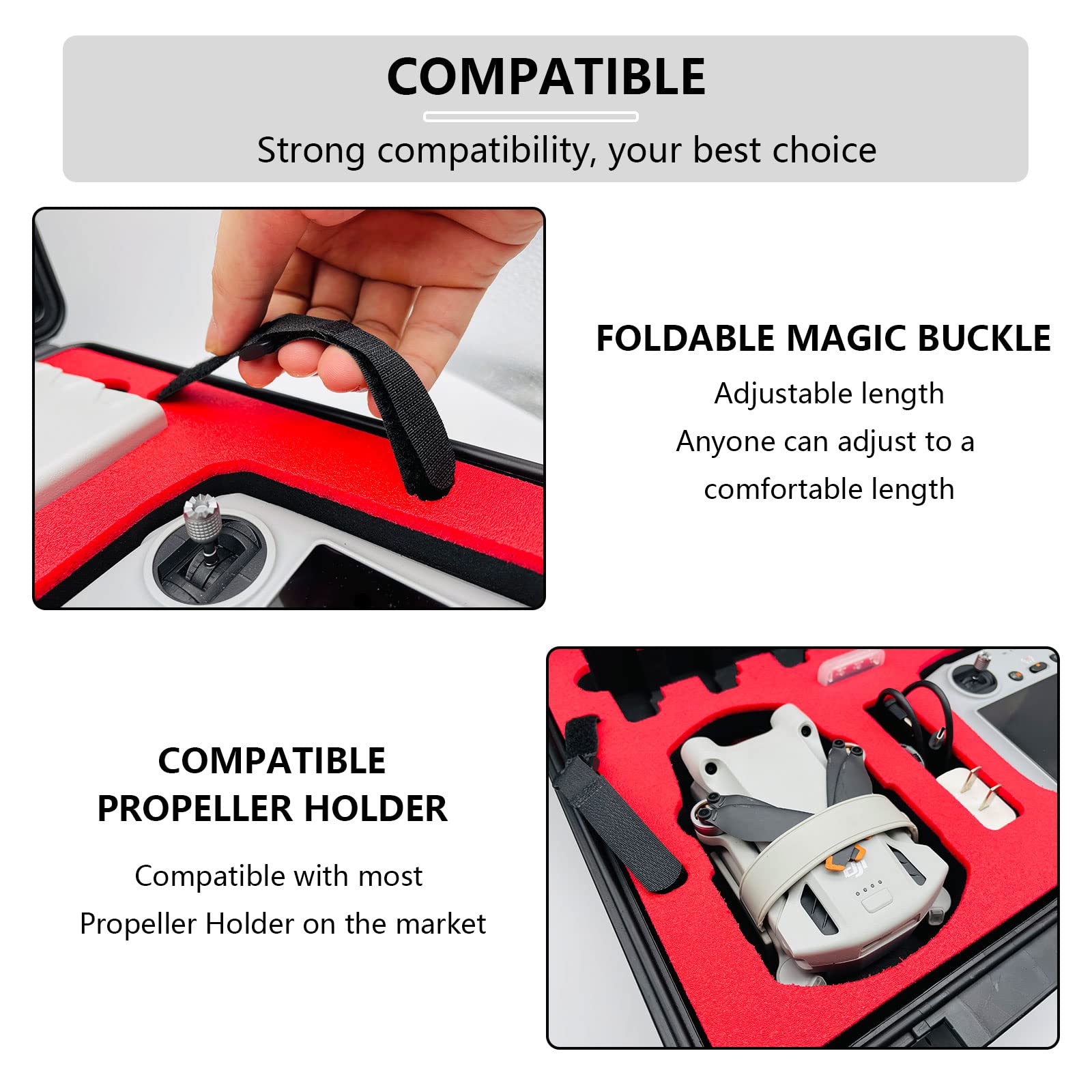 Waterproof Hard Case for DJI Mini 3 Pro, Double Layer Carrying Case for DJI Mini 3 Pro, DJI Mini 3 Large Capacity Case, Professional DJI Mini 3 Pro Accessories