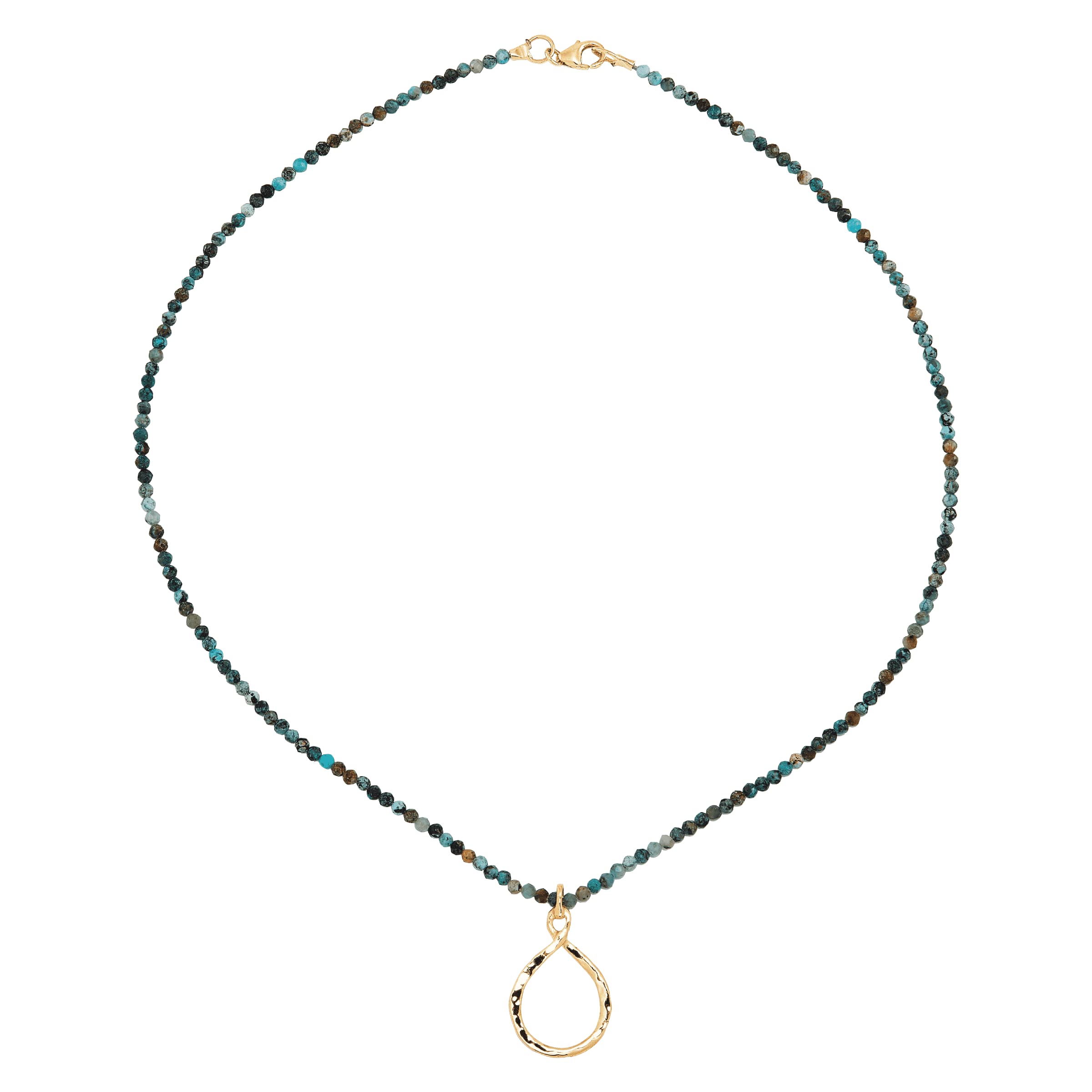 Silpada 'Just a Glimmer' Turquoise Pendant Necklace in 10K Yellow Gold, 16"