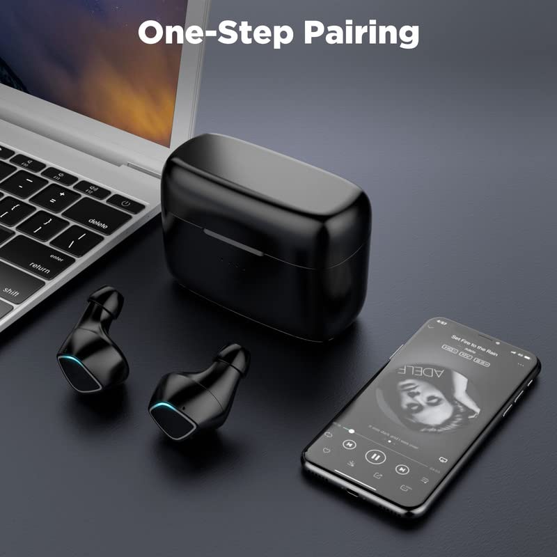 Wireless Earbuds, 36H Playtime Bluetooth Earbuds. Bluetooth 5.0 with Power Mic- Portable Charging Case- Voice Assist- Touch Control- Waterproof. Earbuds Wireless for Effortless Setup Customizable Fit