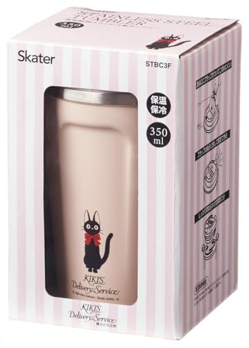 Skater STBC3F-A Vacuum Stainless Steel Coffee Tumbler, Hot and Cold Retention, Small, 11.8 fl oz (350 ml), Kiki's Delivery Service, Jiji Ghibli