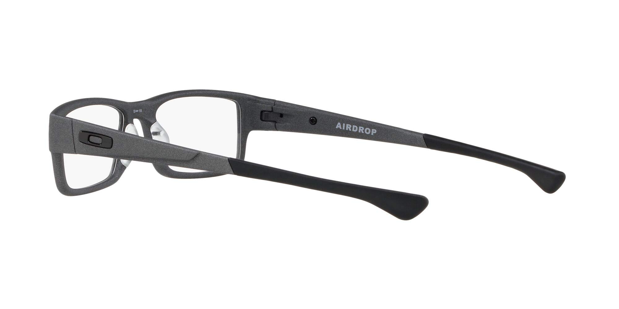 Oakley Men's Ox8046 Airdrop Rectangular Prescription Eyeglass Frames, Satin Light Steel/Demo Lens, 53 mm