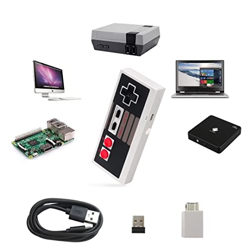 Wireless Game Controller for NES/SNES Classic Mini Edition, 2.4G Wireless Rechargeable Gamepad One Charge Lasts 100 Hours 2 Packs