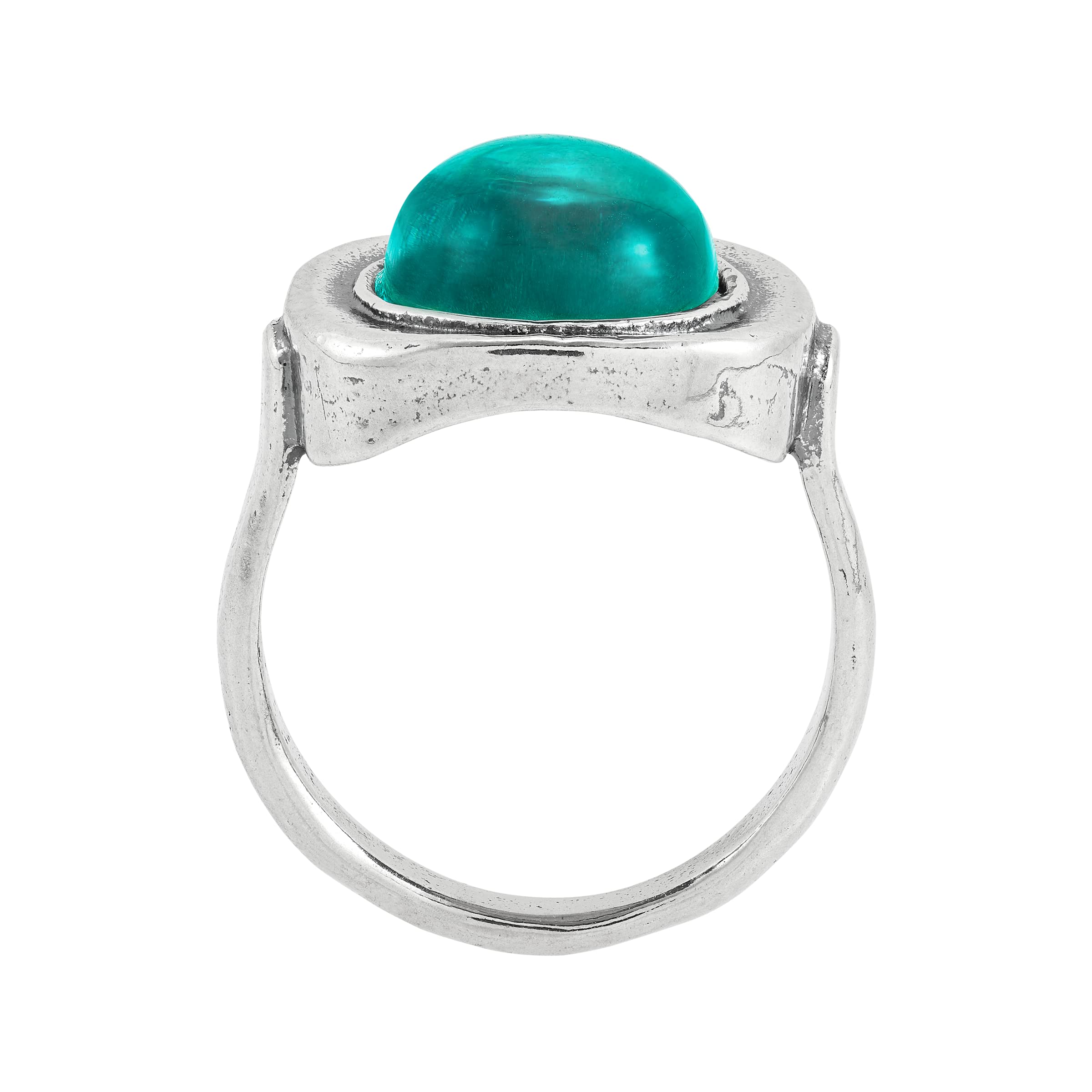 Silpada 'Mesmerize' Teal Quartz Doublet Ring in Sterling Silver, Size 6, Size 6