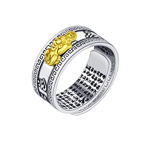 silver money Pi Xiu ring mascot Do old jewelry Solicit wealth good luck