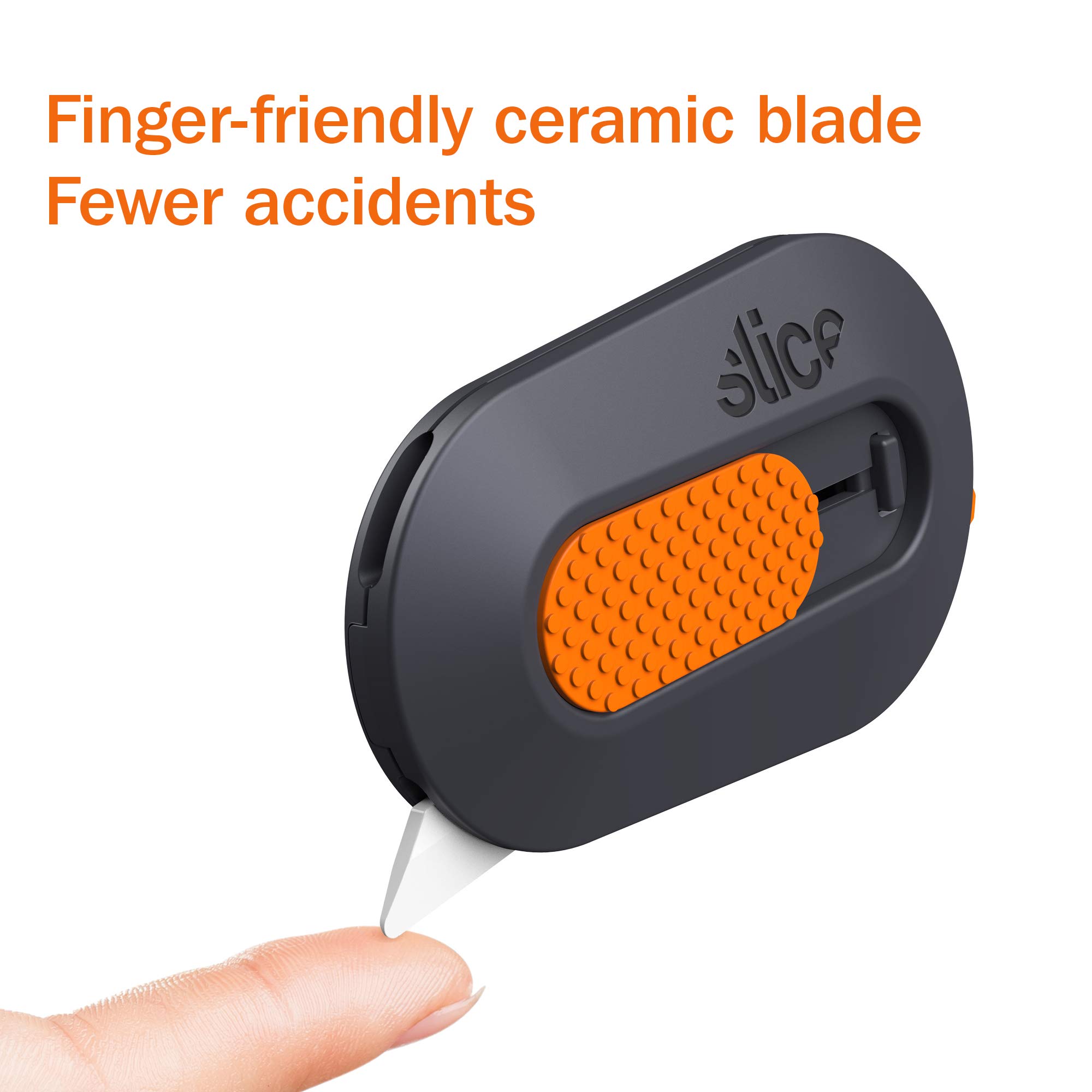 Slice Ceramic Blade Safety Cutter, Opens Clamshell Packaging, Green & 10515 Mini Box Cutter, Ceramic Blade Locks Into Position, Right or Left Handed Mini Cutter, Keychain Box Opener, 1 Mini Cutter